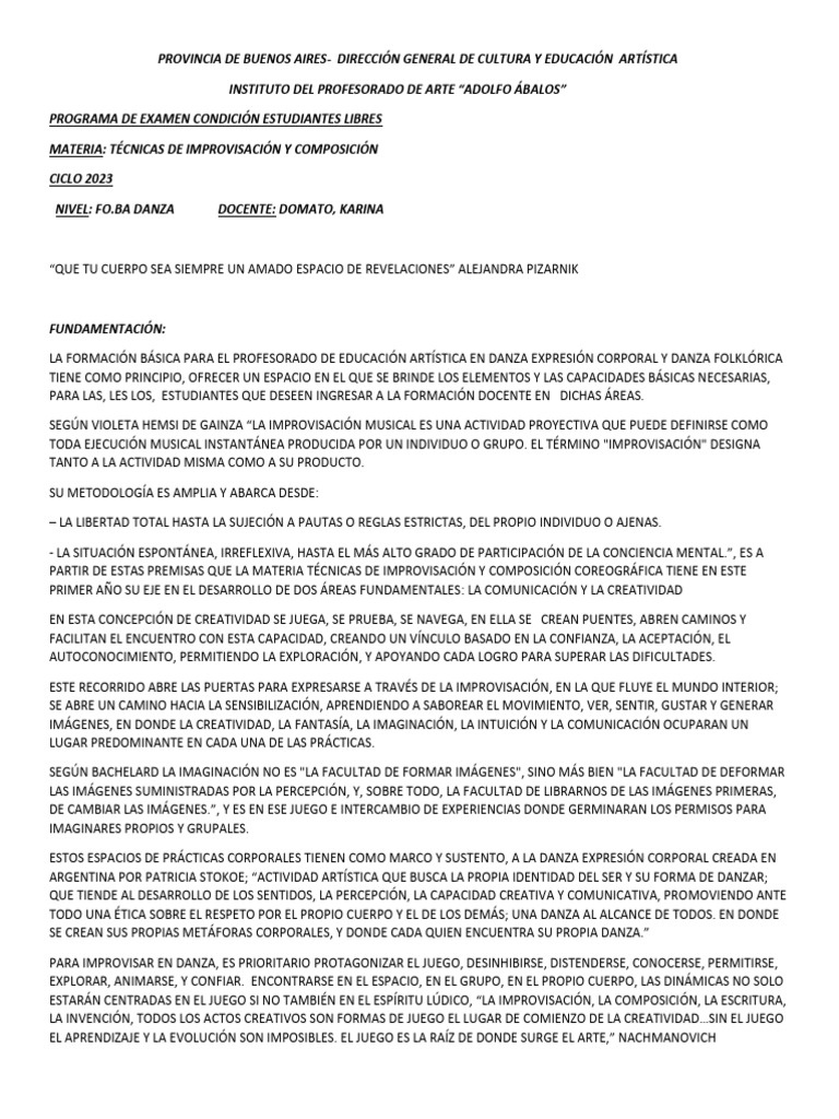 2023-LIBRE - FOBA Impro y Compo - . | PDF