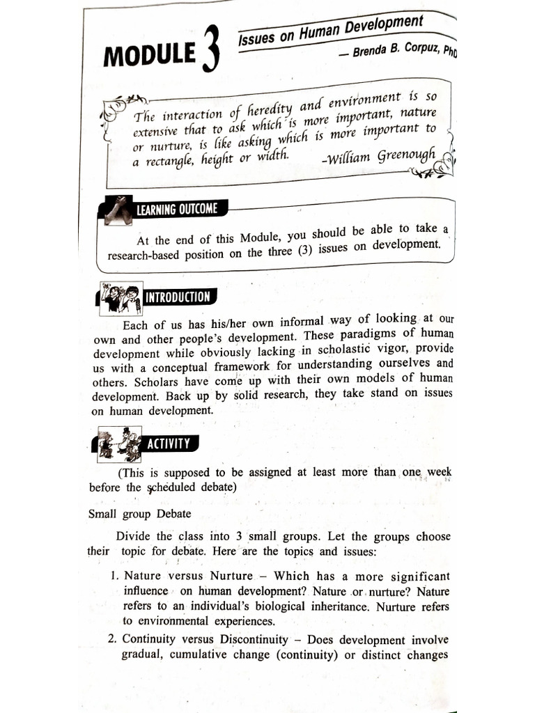 Issues On Human Development | PDF
