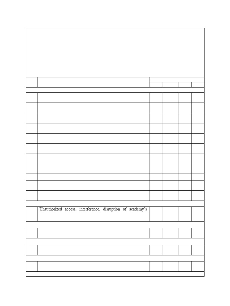 Table of Offenses - September 2024 | PDF