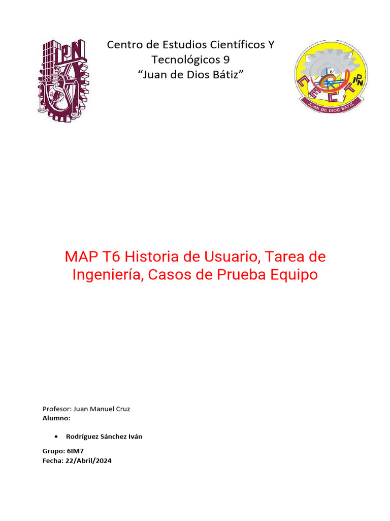 MAP T6 Rodriguez Sanchez Ivan 6IM7 | PDF
