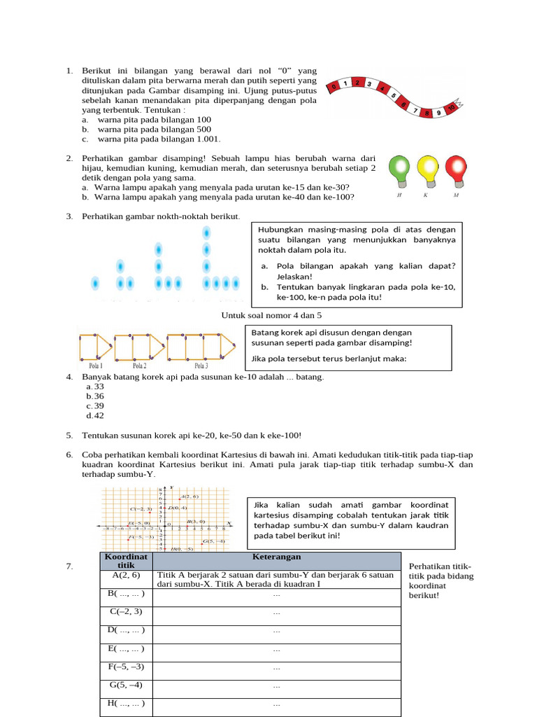 Soal Pts Matematika Kls 8 | PDF