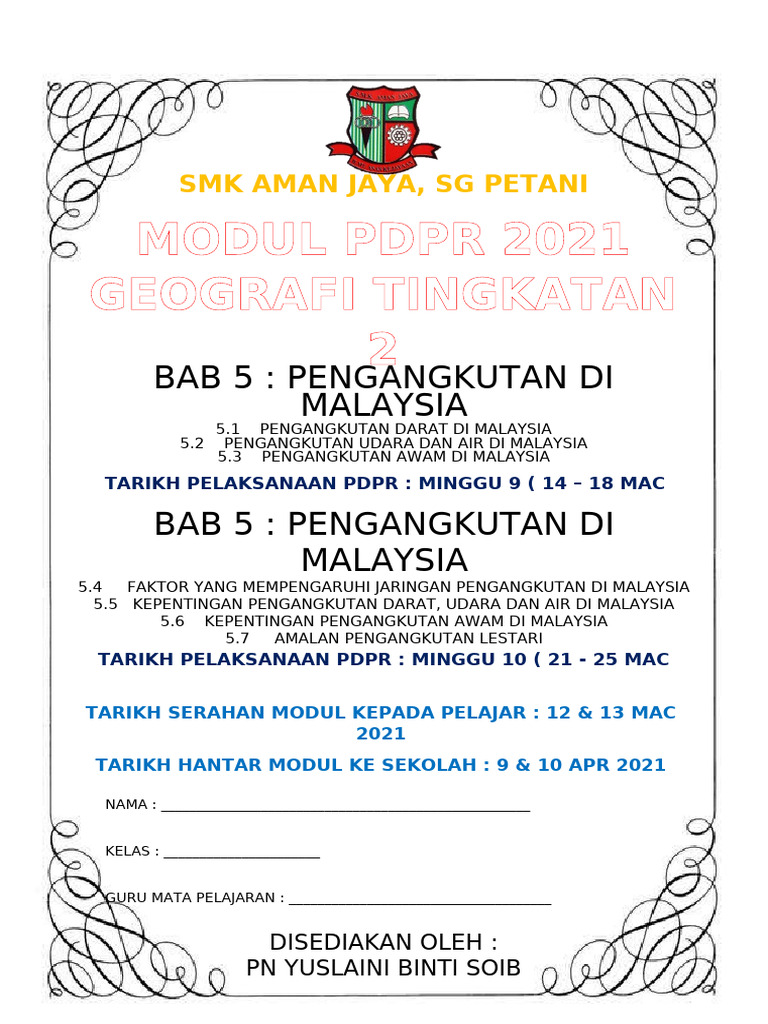 Modul Geo 2021 PDPR | PDF