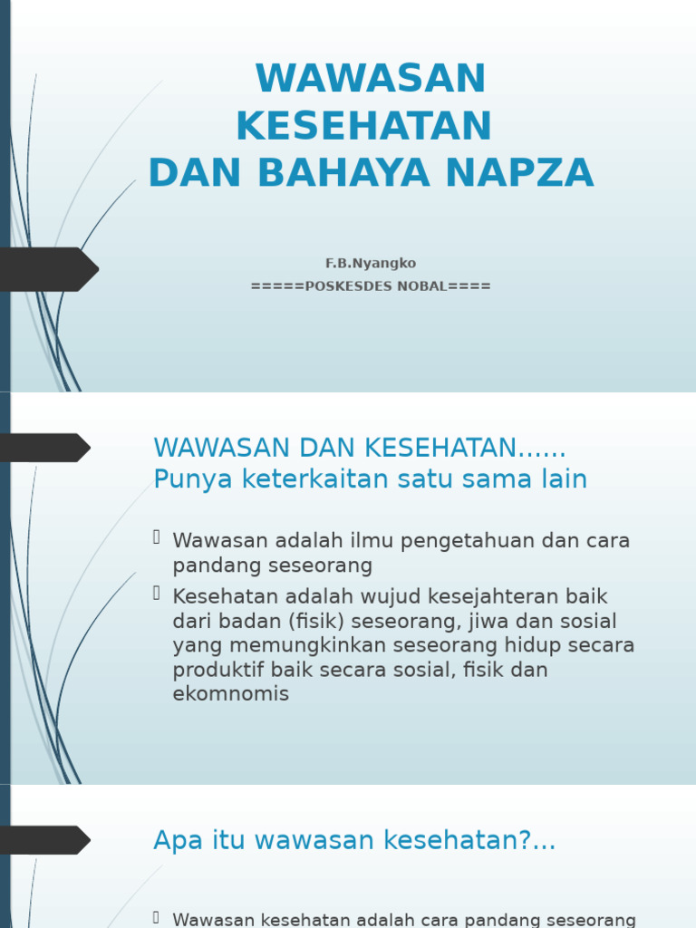 Wawasan Kesehatan Dan Bahaya Napza | PDF