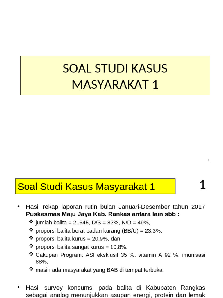 Soal Studi Kasus Masyarakat - Pakam-1 | PDF