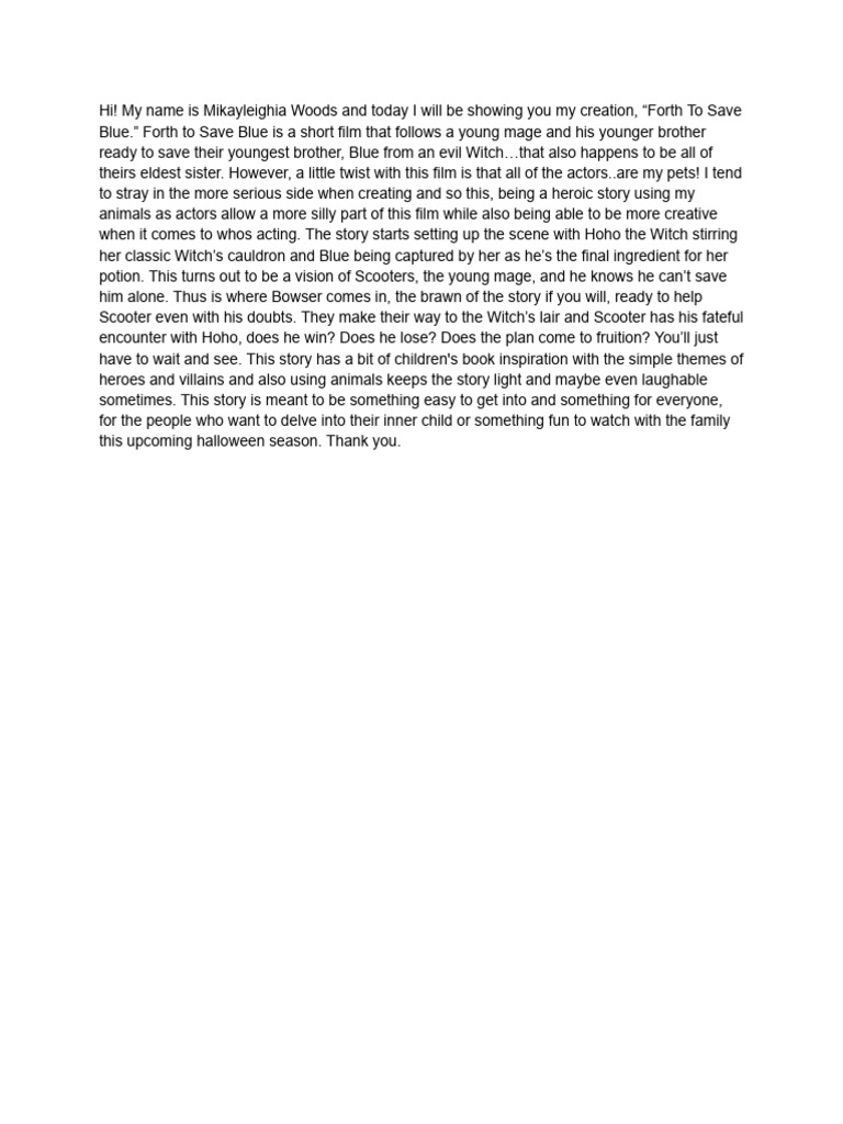 Script Fo Pitch | PDF