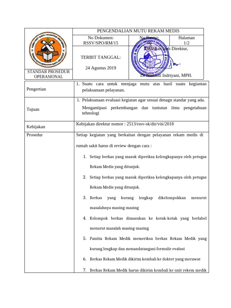 SPO Review Rekam Medis | PDF