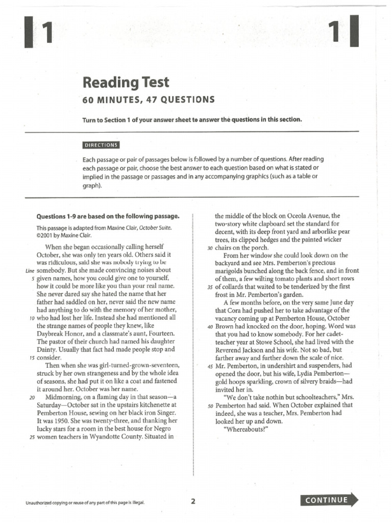 PSAT Diagnostic Examination | PDF