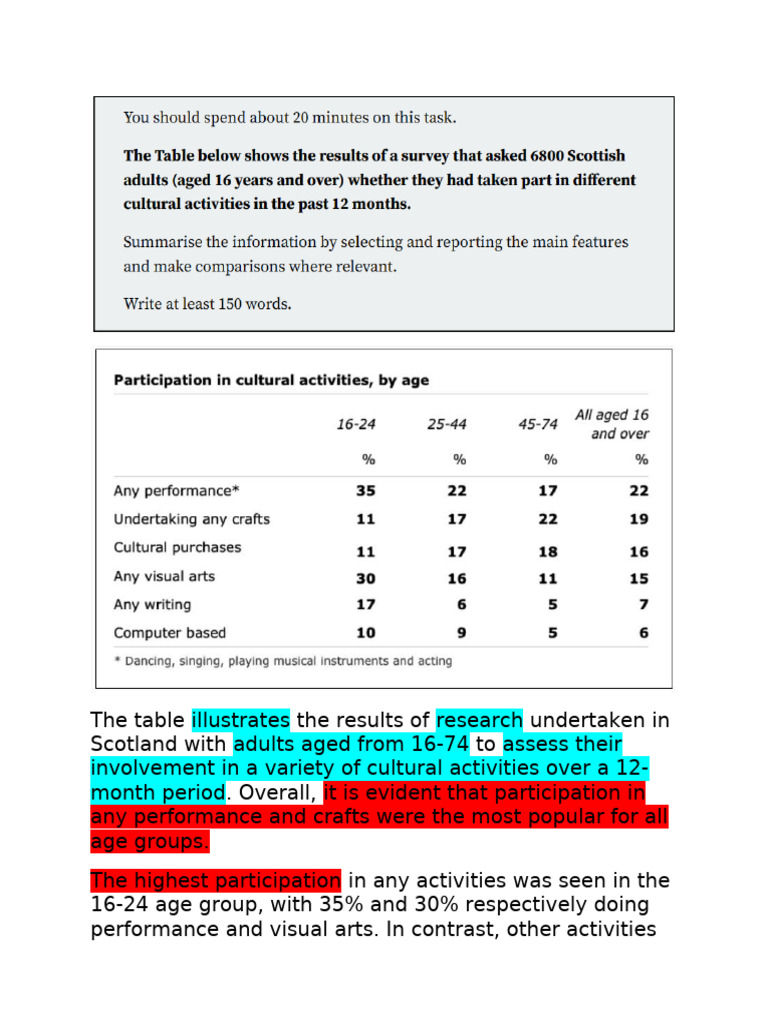 Sample Table Excercise | PDF