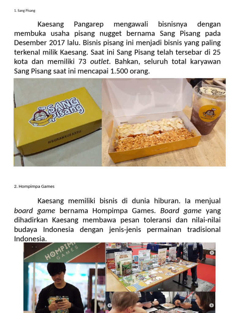 Kaesang Bisnis | PDF