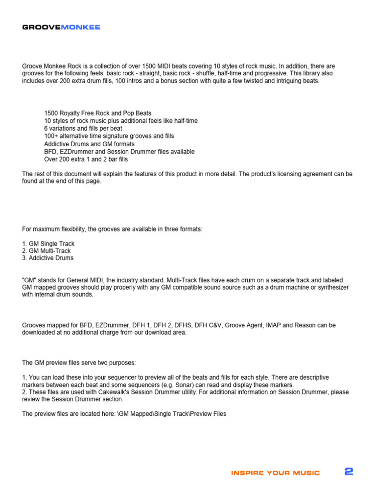 Groove Monkee Rock AD | PDF