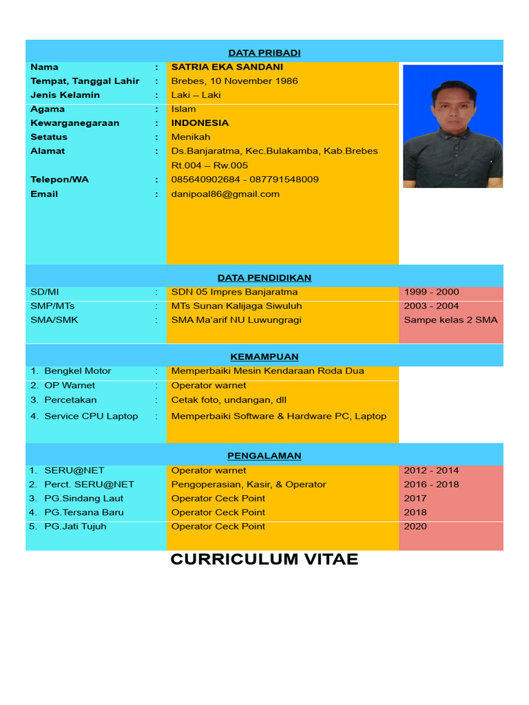 CV Satria | PDF