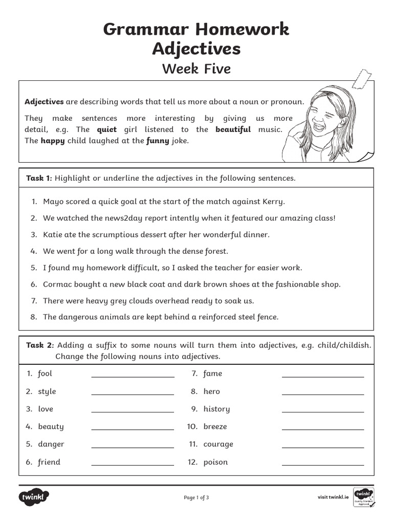 Grammar Homework Week 5ver - 3 | PDF