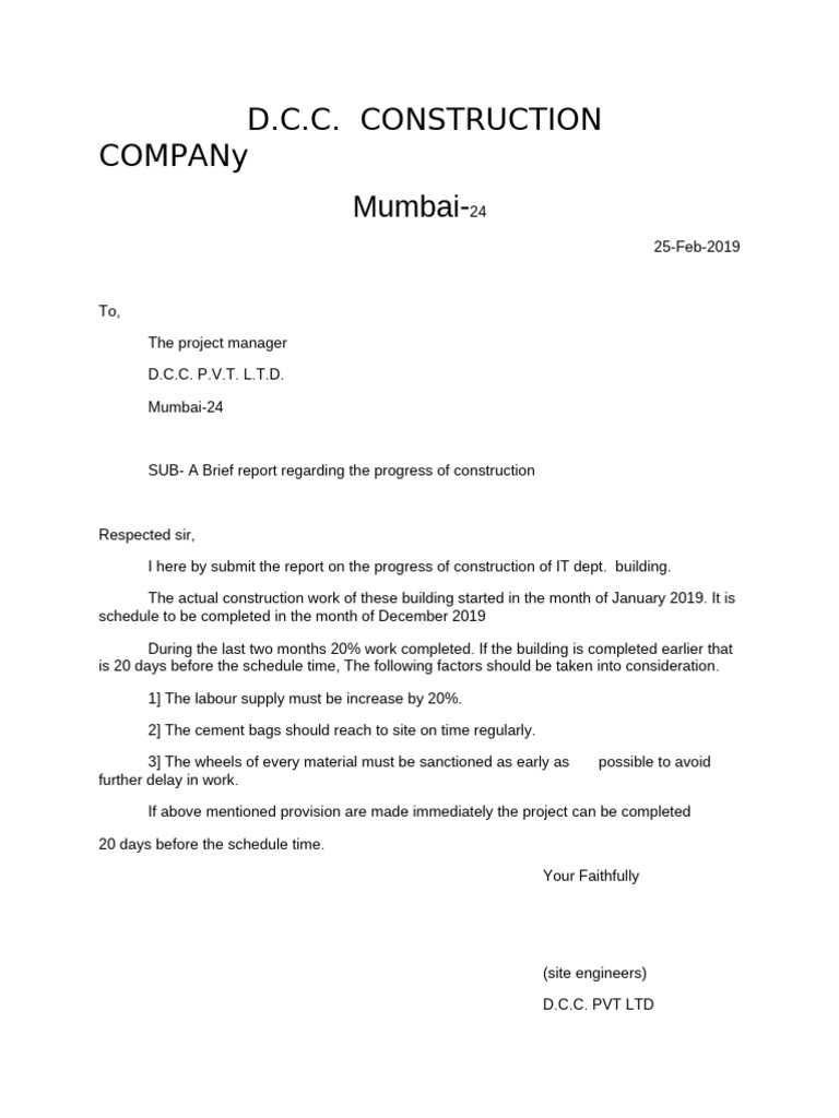 D.C.C. Construction Company: Mumbai | PDF