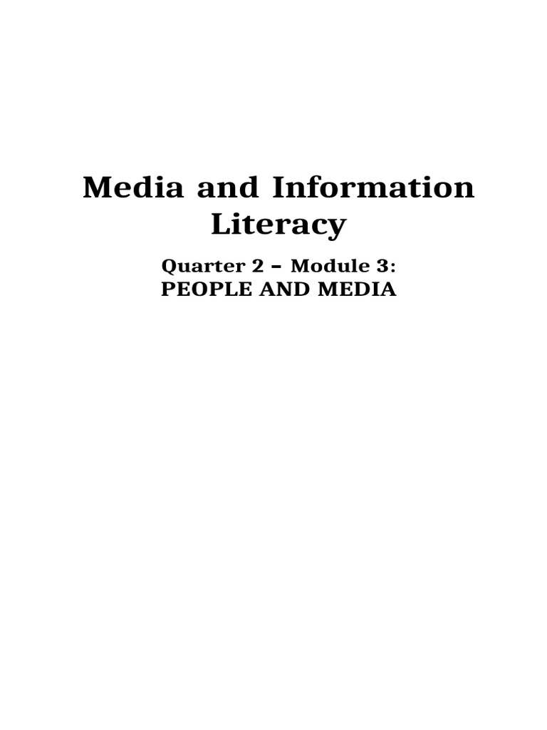 Mil 12 - Q2 Module3 PEOPLE AND MEDIA | PDF