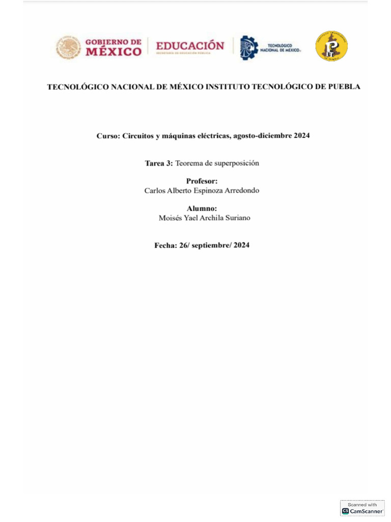 Tarea 3 - Teorema de Superposición | PDF