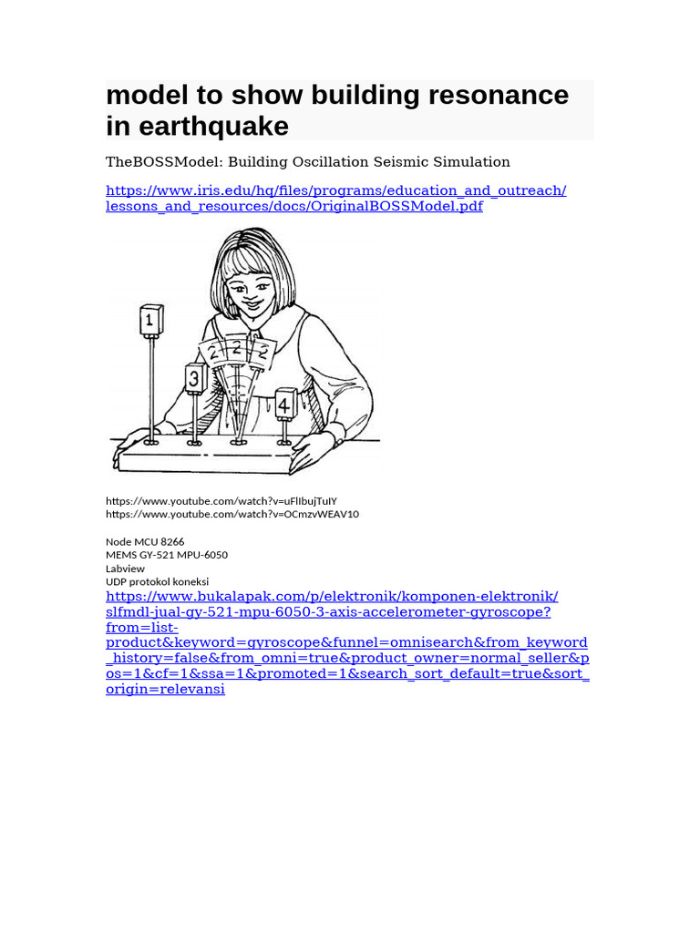 BOSS Building Oscillation Seismic Simulation | PDF