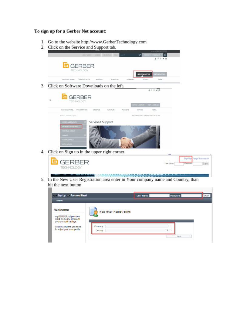 How To Sign Up For A Gerber Net Account | PDF
