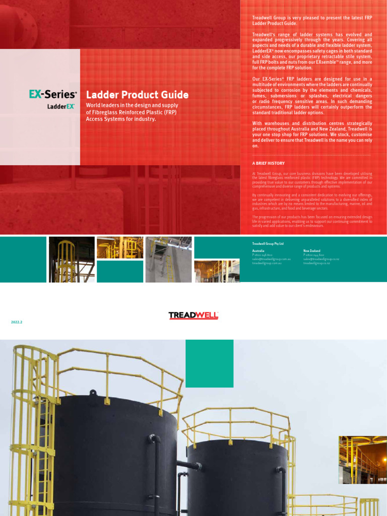 Treadwell EX Series® LadderEX® Product Guide 2022.2 | PDF | Fibre Reinforced Plastic | Fiberglass
