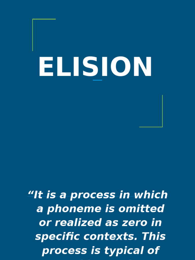 ELISION | PDF