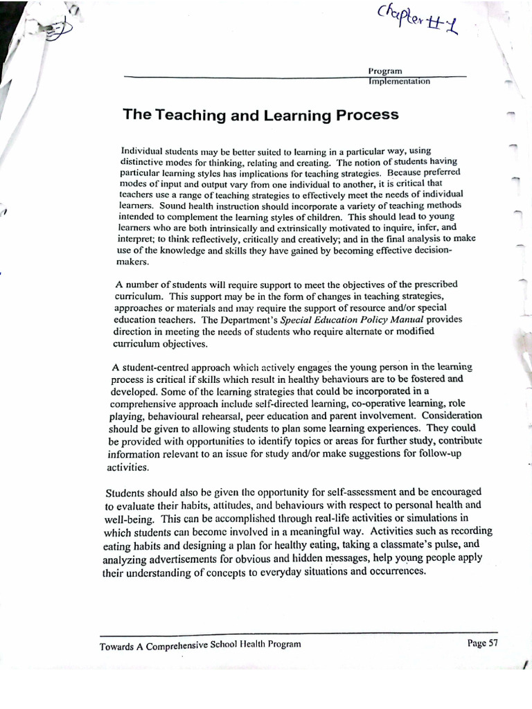 The Teaching Learning Process | PDF