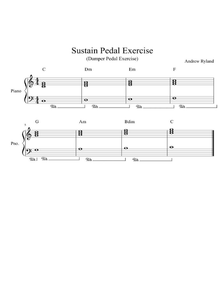Sustain Pedal Exercises | PDF
