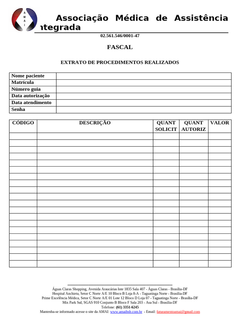 Formulário - FASCAL | PDF