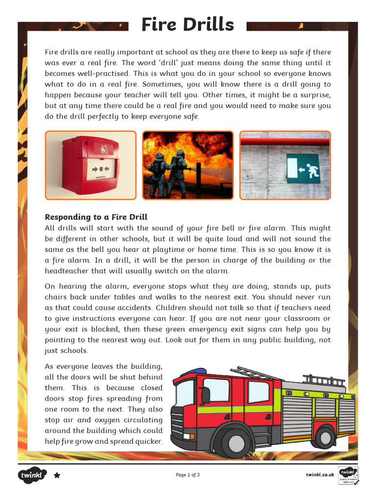 Fire Drill Procedures for Schools | PDF | Self-Improvement