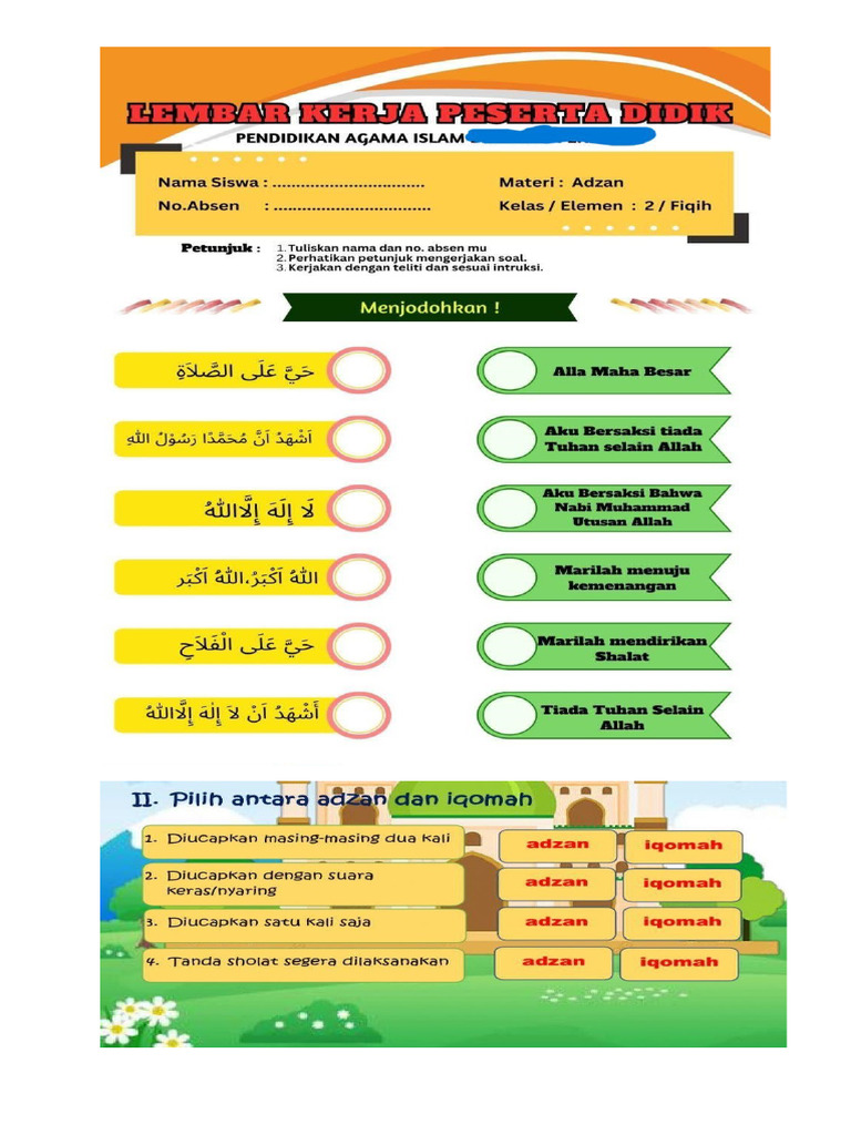 lkpd fikih kls 2 | PDF