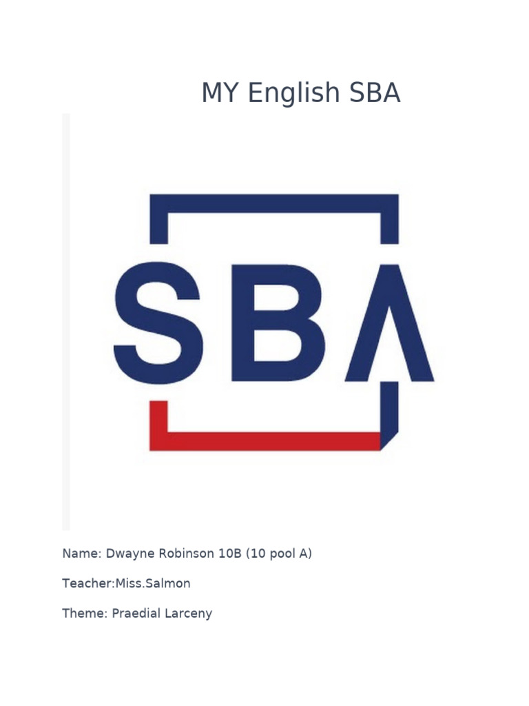 MY English SBA | PDF