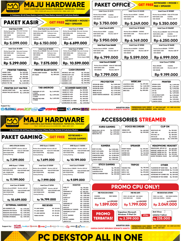 Brosur PC Agustus New | PDF
