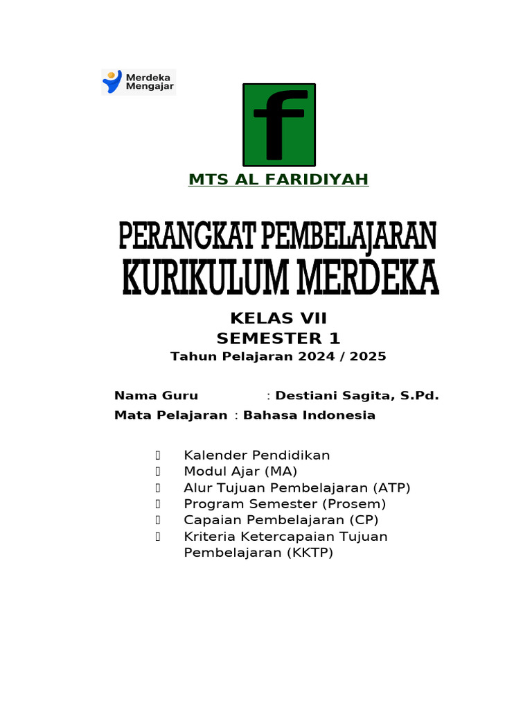 Cover Perangkat Ajar Gabungan Kurikulum Merdeka - Kherysuryawan - Id | PDF
