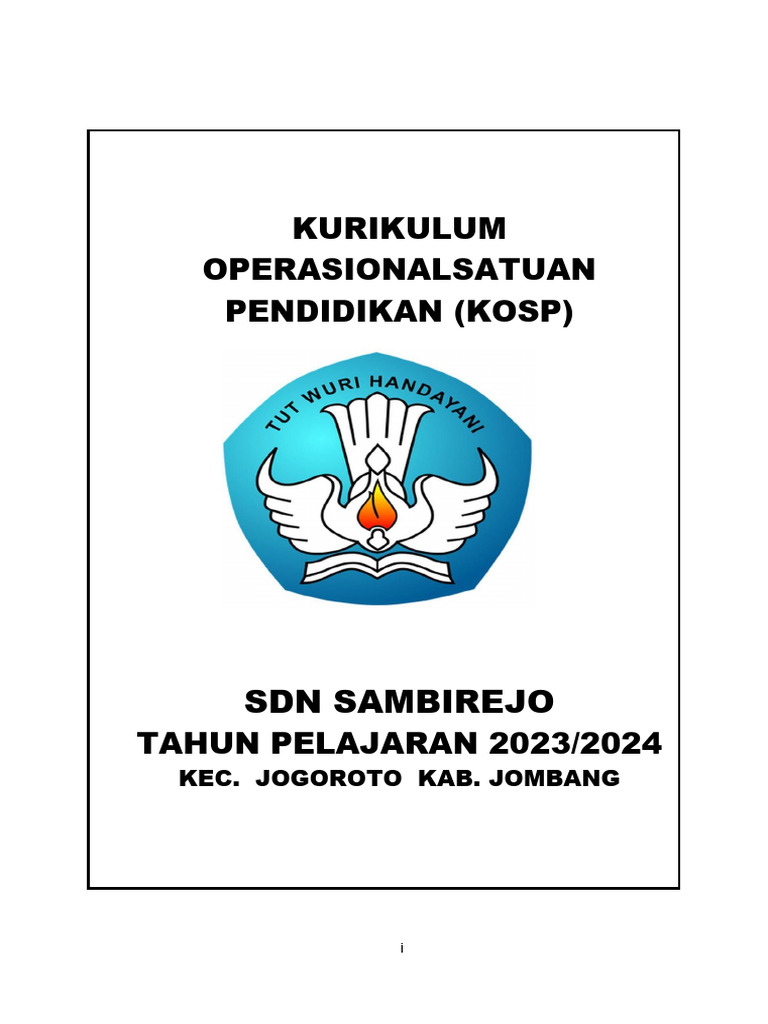Kosp SDN Sambirejo 2023-2024 | PDF