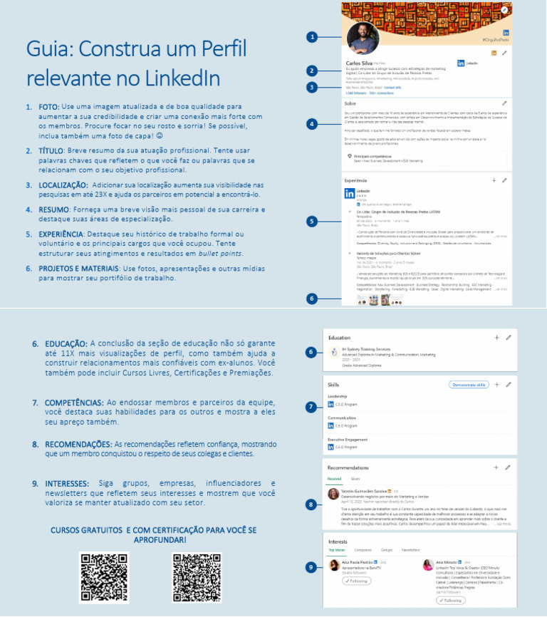 Guia de Constru o de Perfil LinkedIn v20230616 | PDF