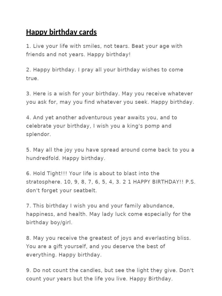 Happy Birthday Cards | PDF | Love