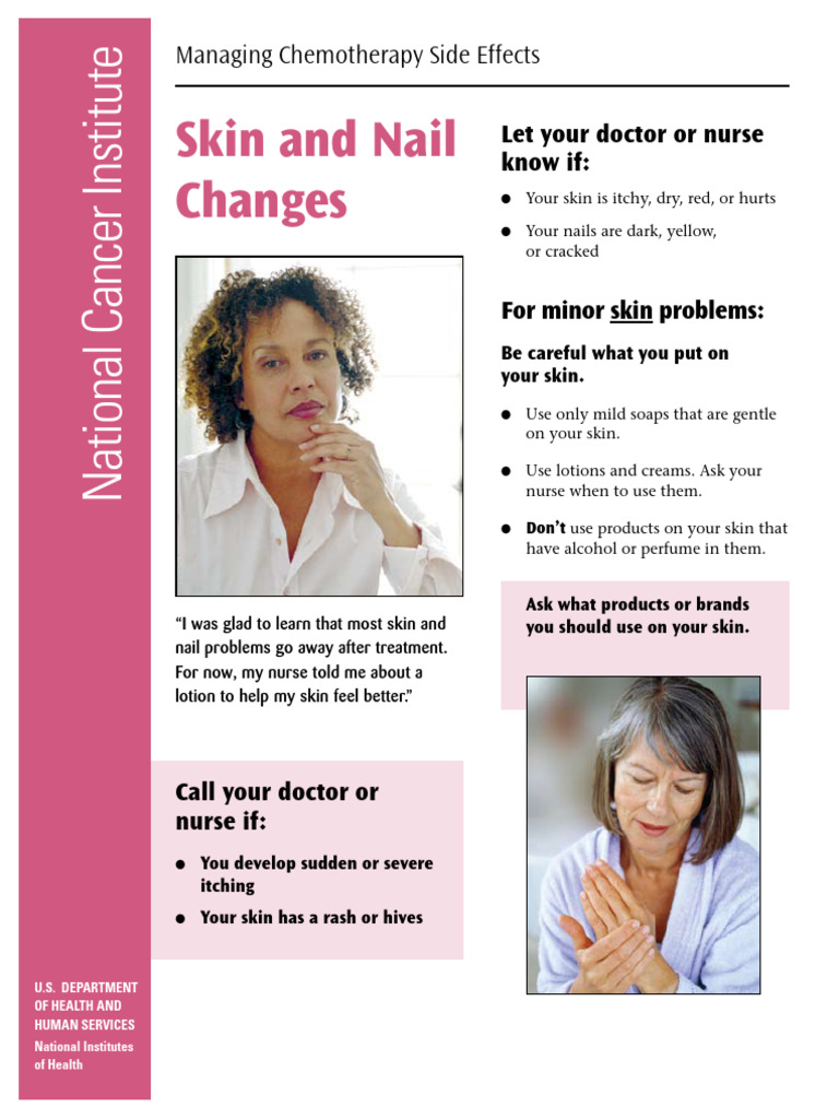 Chemotherapy Skin and Nail Care Guide | PDF | Sunscreen | Skin