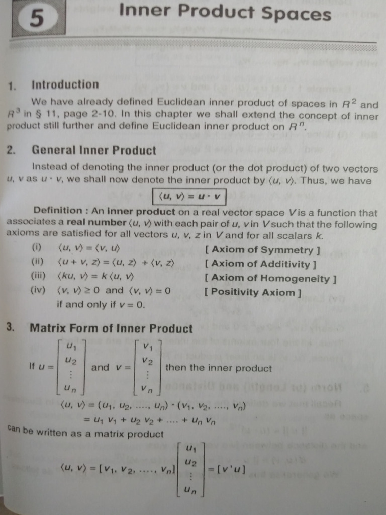 Inner Product Spaces Pdf