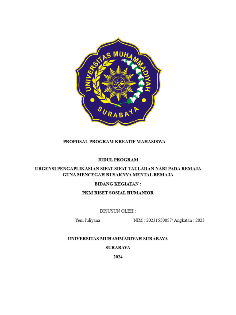 9251-Proposal Program Kreatif Mahasiswaaa | PDF