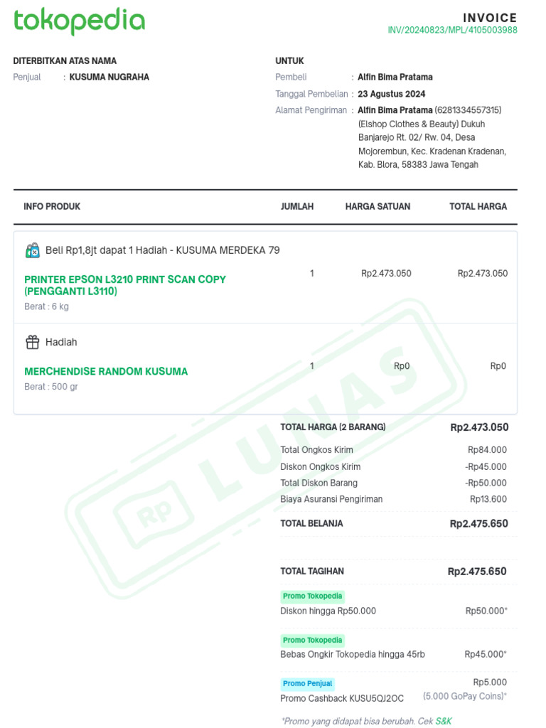 Invoice 1923234429 | PDF