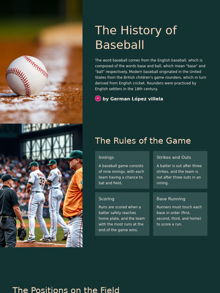 The History of Baseball | PDF