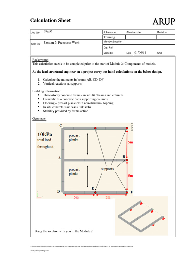 Session 2 Pre-Work - Hand Calculation Assignment | PDF