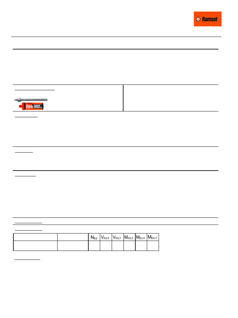 ChemSet Reo 502 Plus + ChemSet Anchor Studs A4 316SS M16-05 07 2024 | PDF