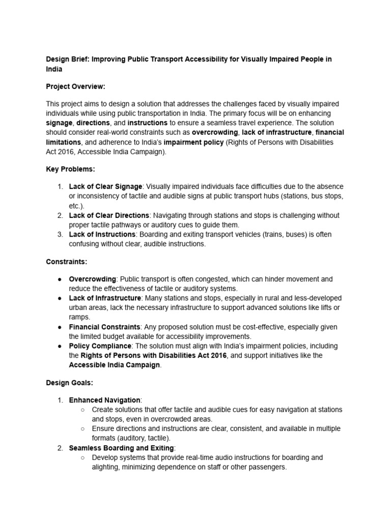 Design Brief | PDF