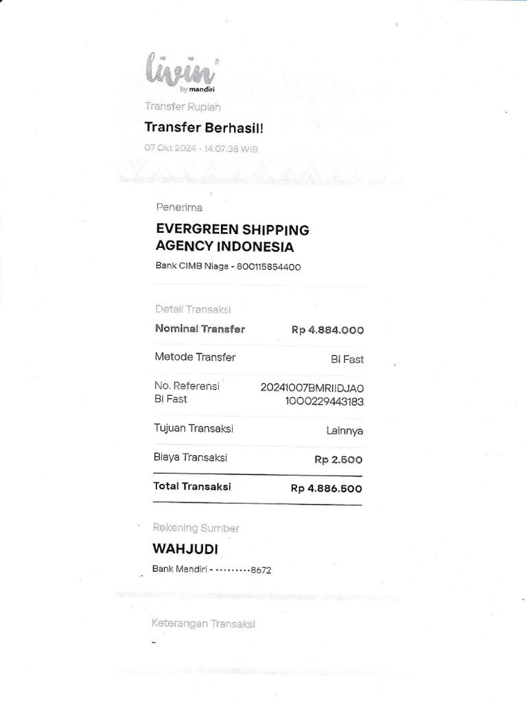 Bukti Bayar Perpanjangan Do | PDF