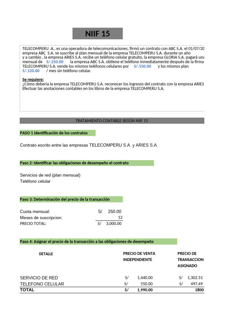 Caso Practico NIFF | PDF