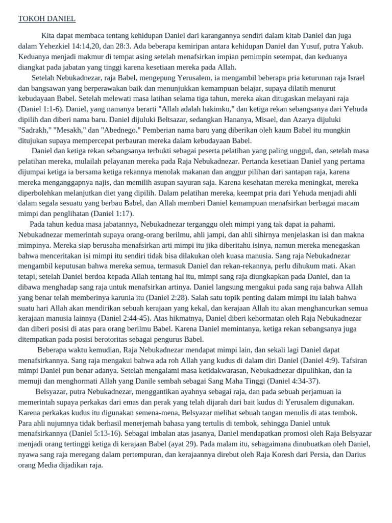 Tokoh Daniel | PDF