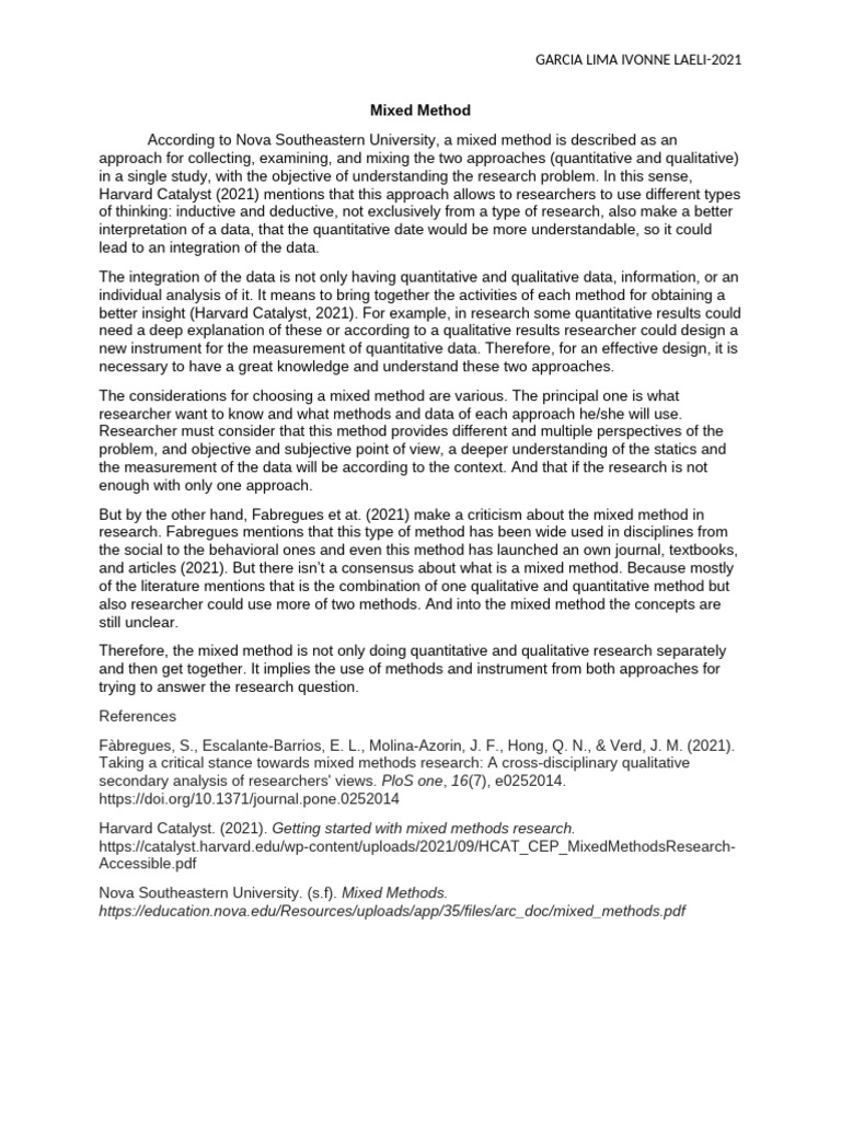 Mixed Method | PDF | Quantitative Research | Qualitative Research