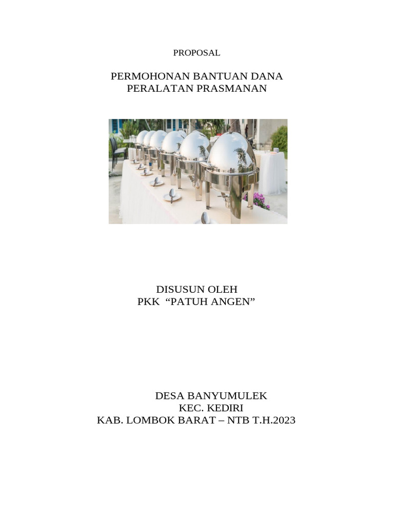 Proposal Prasmanan | PDF