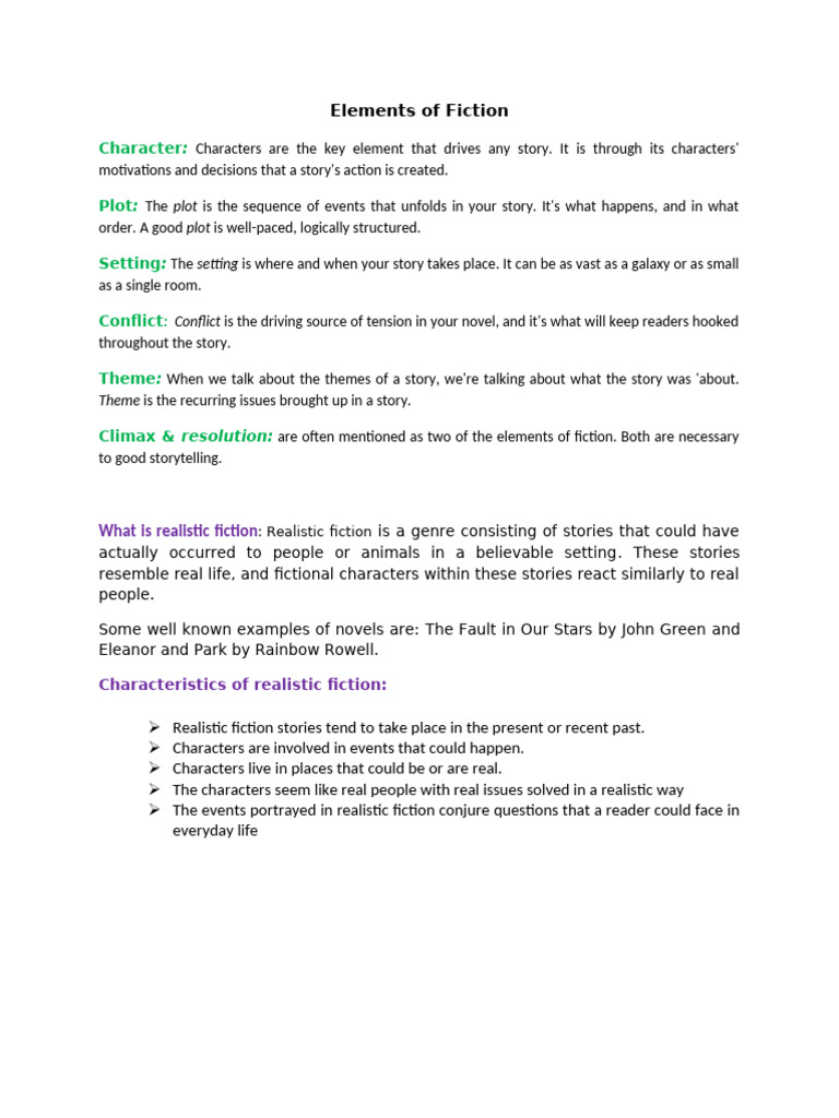 Elements of Fiction | PDF