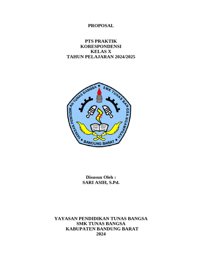 Proposal PTS Korespondensi Sem 1 | PDF | Indonesia | Career & Growth