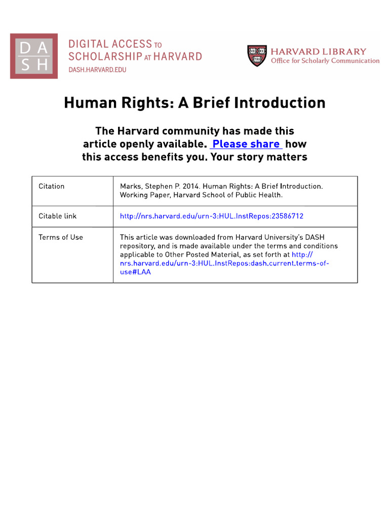 Human Rights-A Brief Intro 2014 Arrow | PDF